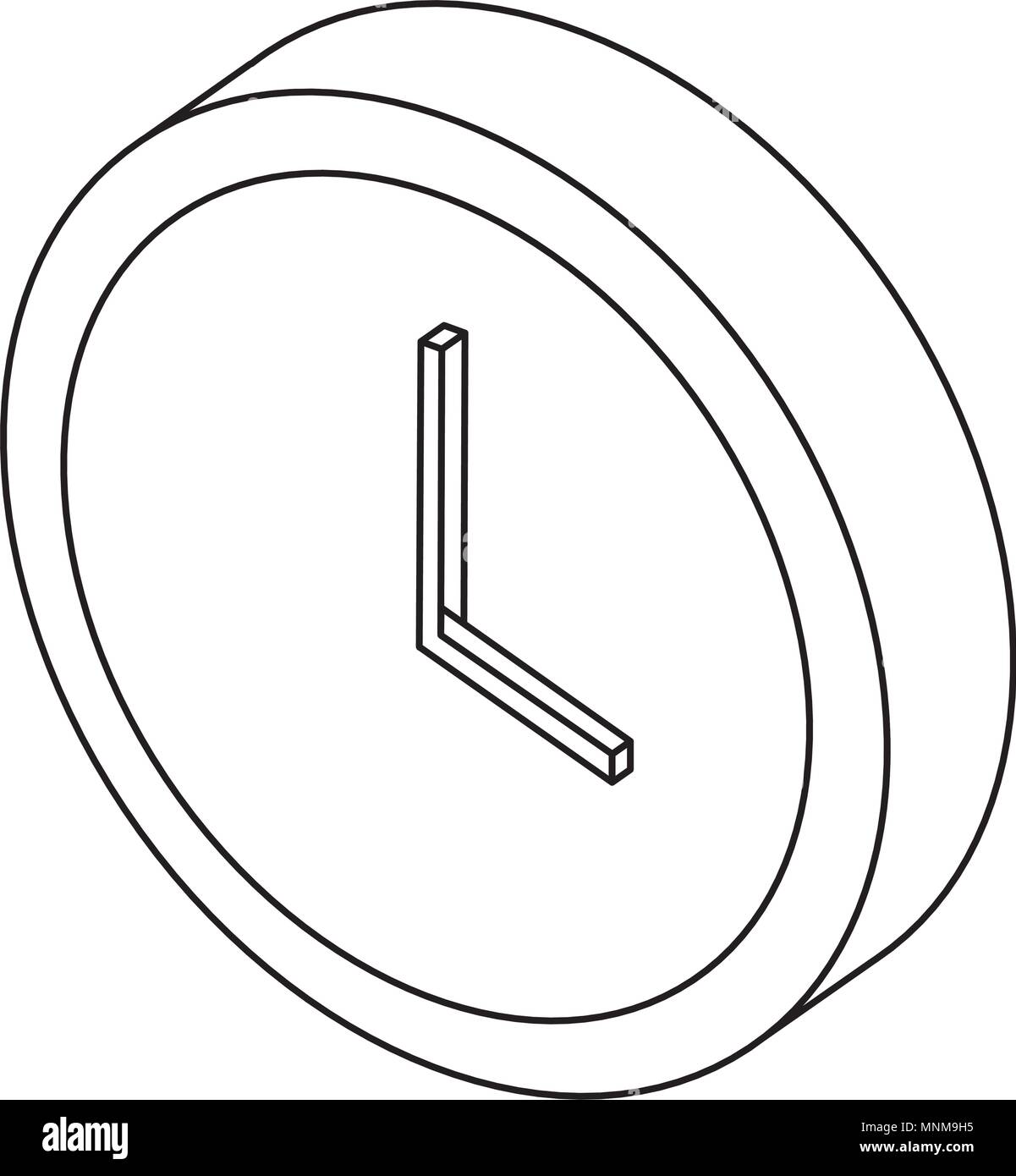 isometric clock time hour image Stock Vector Image & Art - Alamy