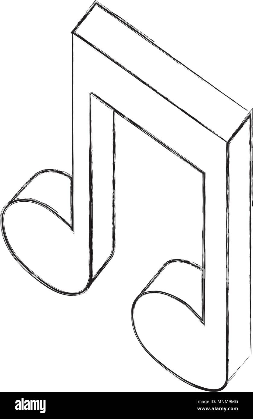 music note sound audio isometric Stock Vector Image & Art - Alamy