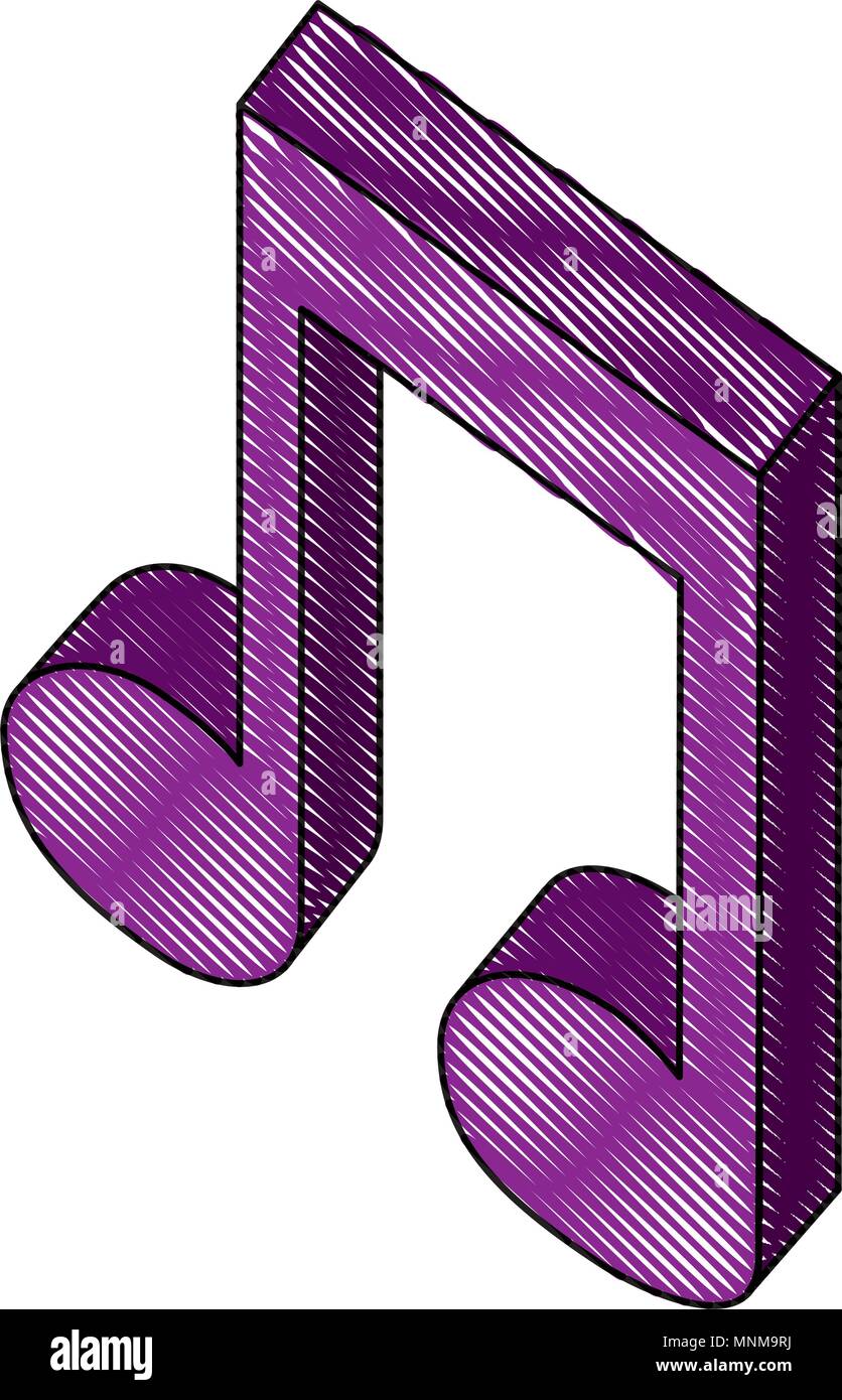 music note isometric icon Stock Vector Image & Art - Alamy