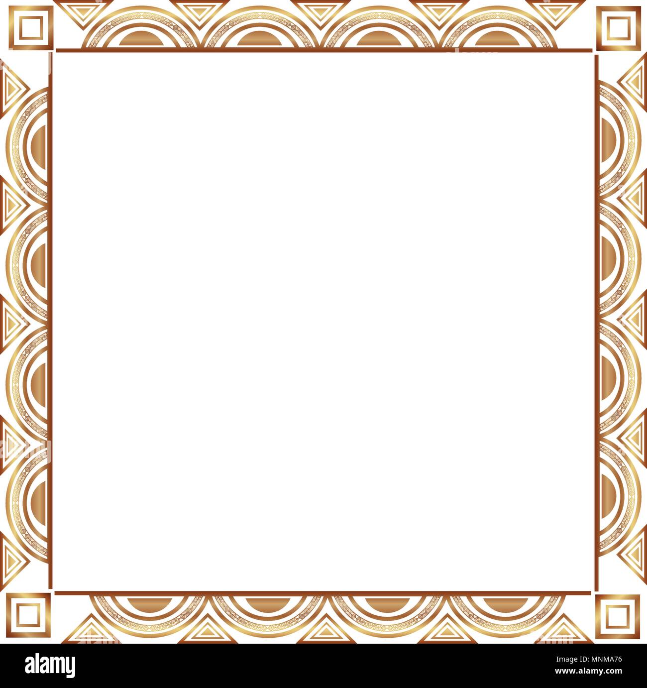 Gold mirror square frame Stock Vector Images - Alamy