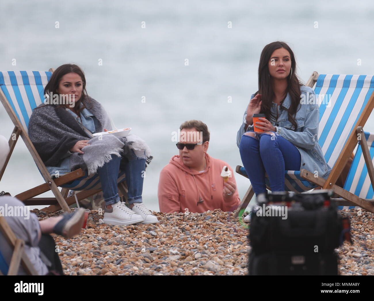 The cast of TOWIE filming at Brighton Beach When: 17 Apr 2018 Credit ...