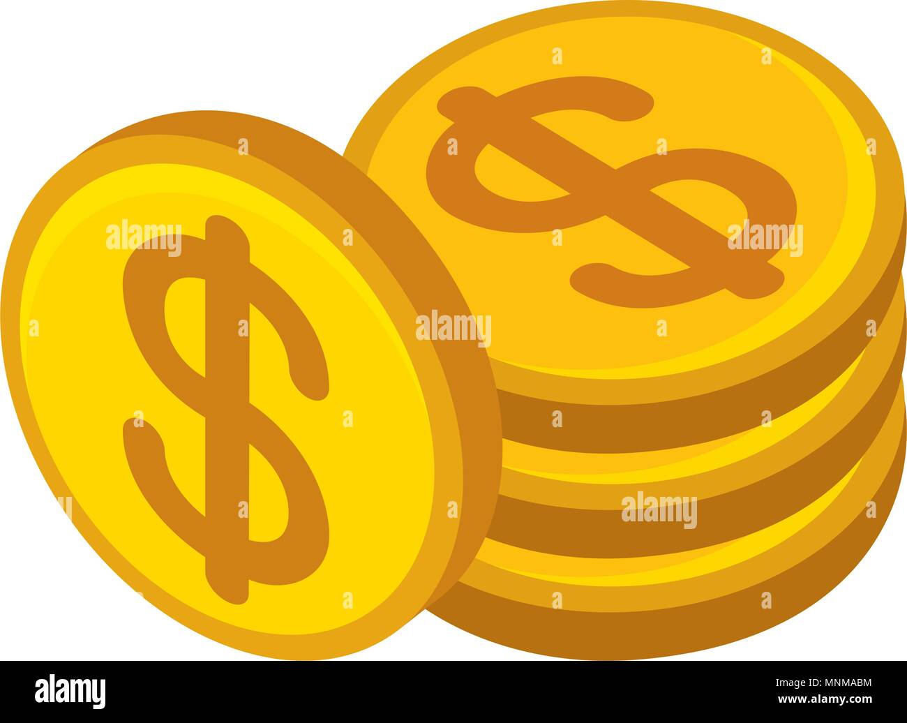 pile of money coins isometric icon Stock Vector Image & Art - Alamy