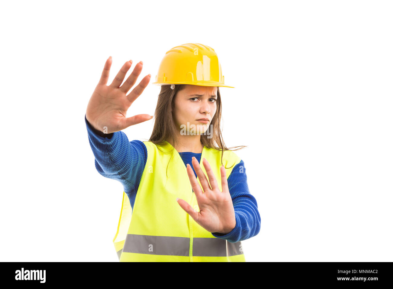 Defensive gesture hi-res stock photography and images - Alamy