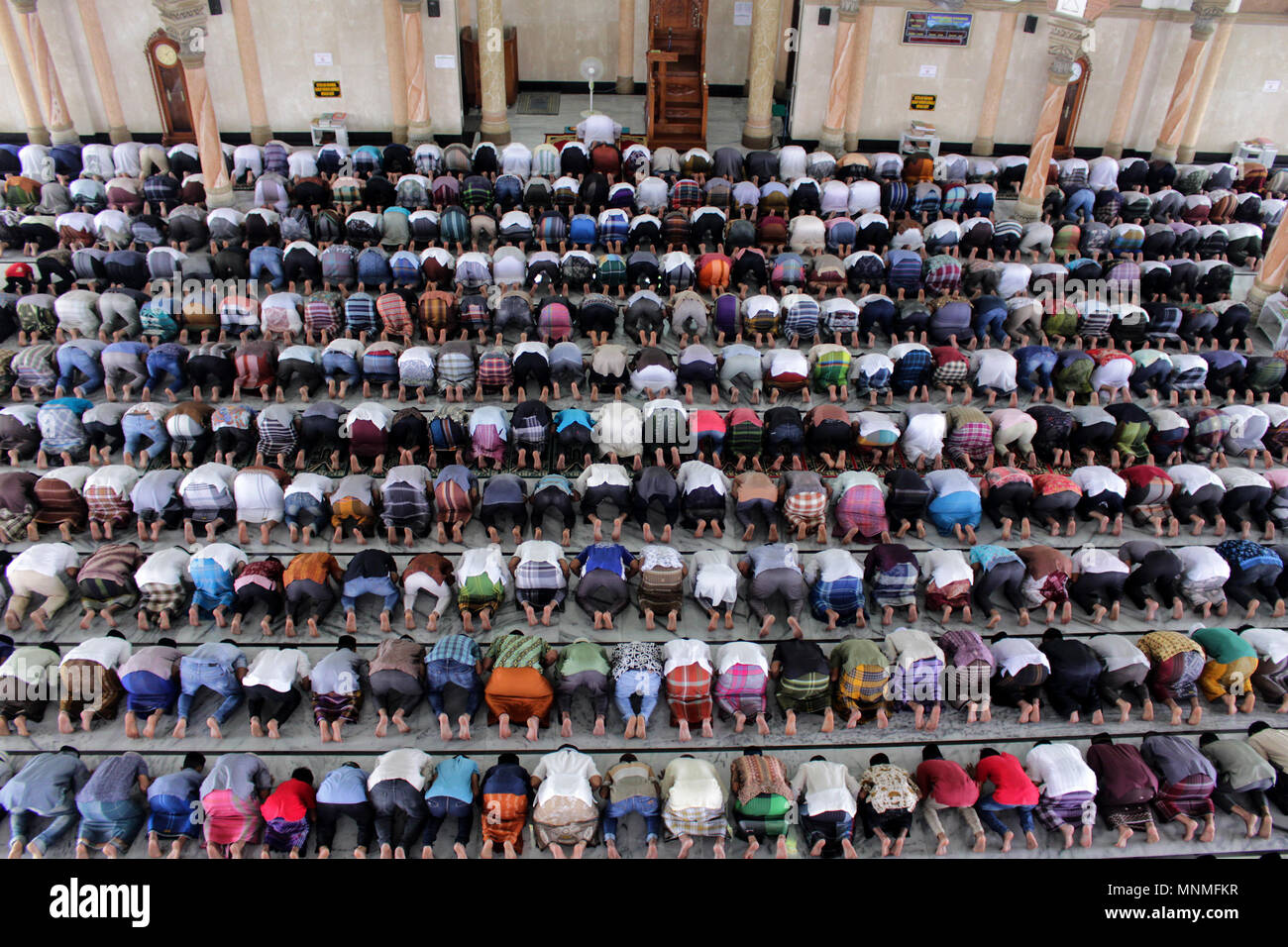 Muslims perform their first Friday prayers in the month of Ramadan 1439 ...