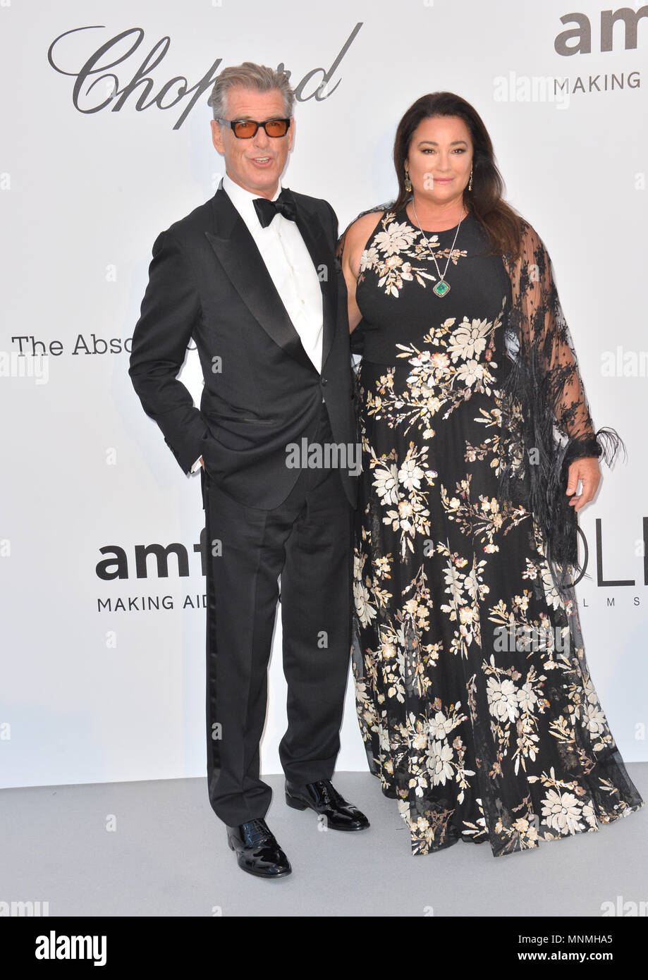 Cannes, France. May 17, 2018: Pierce Brosnan & Keely Shaye Brosnan at ...