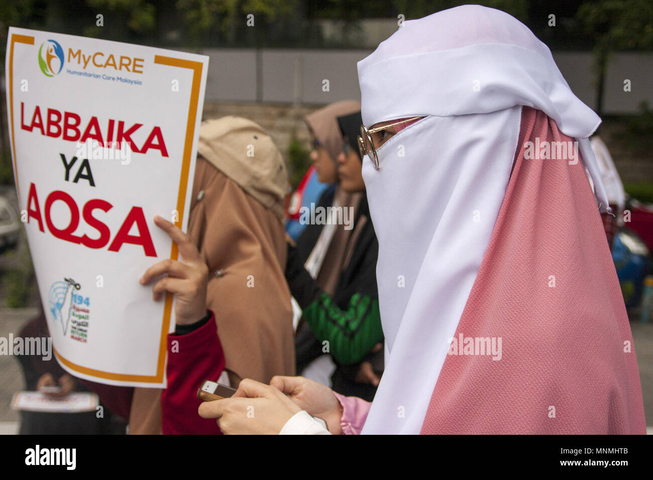 Kuala Lumpur, Malaysia. 18th May, 2018. A group of Muslimah seen ...