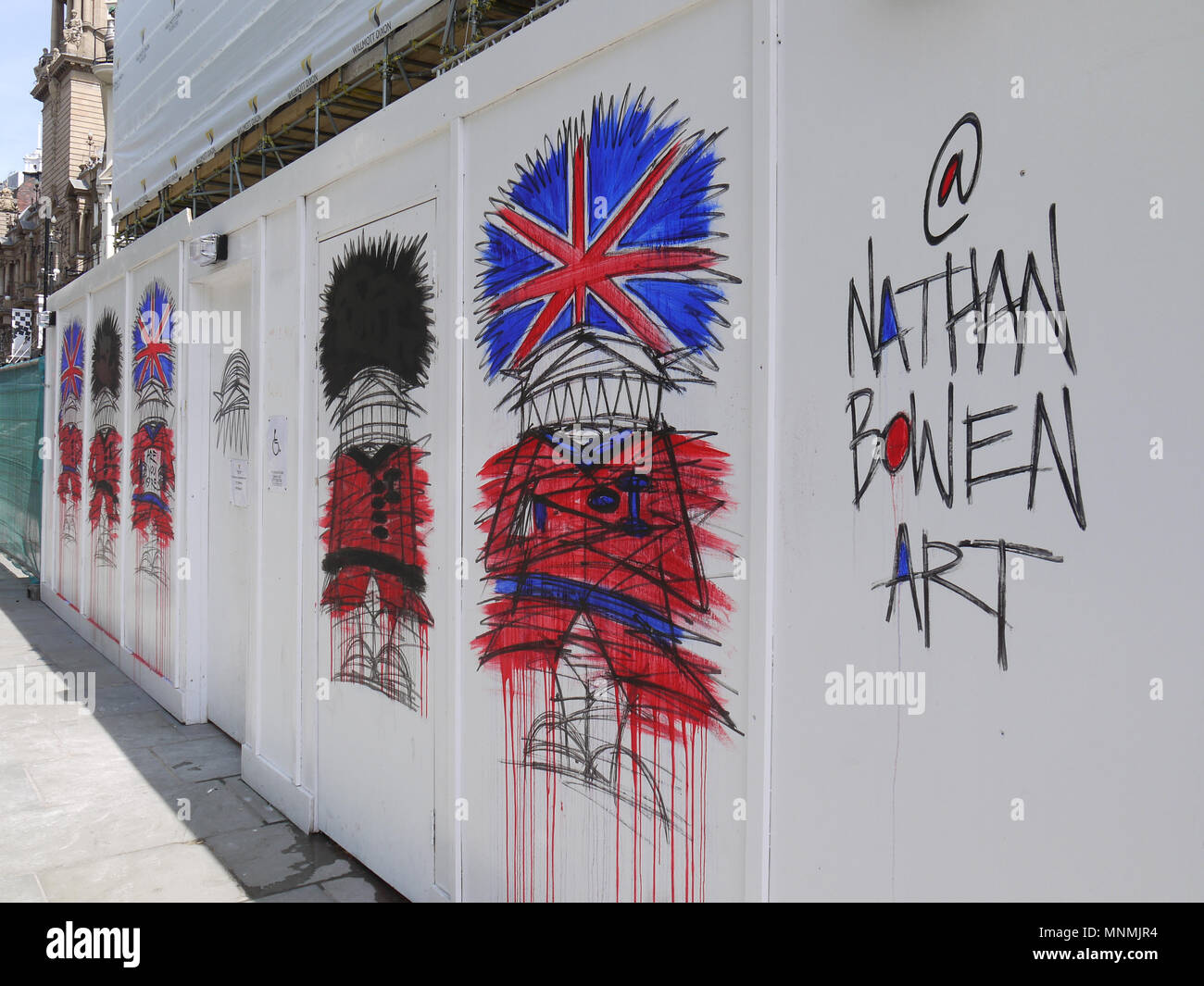 London, UK, 18th May, 2018. Nathan Bowen (street artist) street art ...