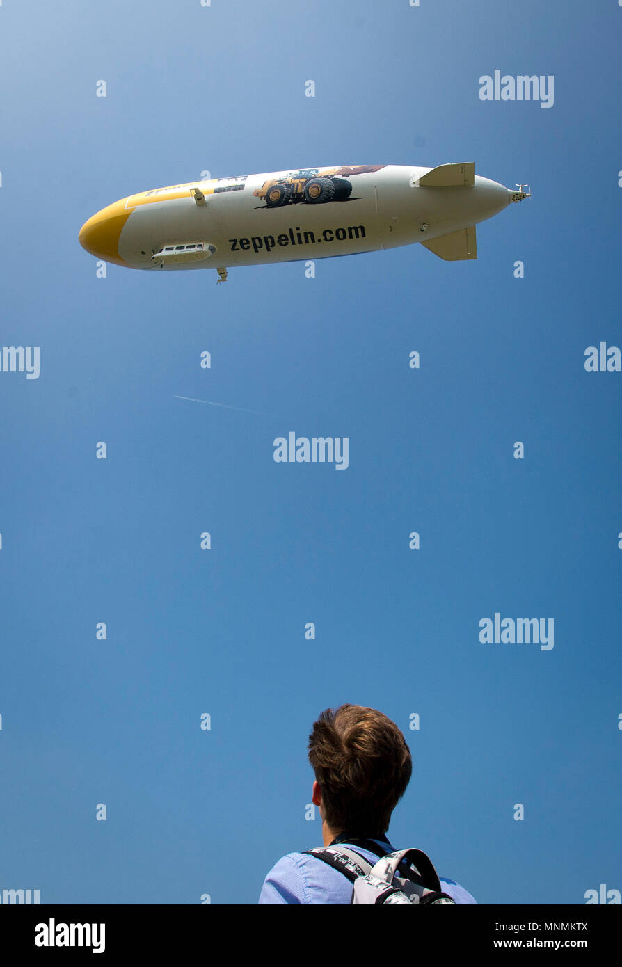 Prague, Czech Republic. 18th May, 2018. Zeppelin LZ NT07-101, the ...