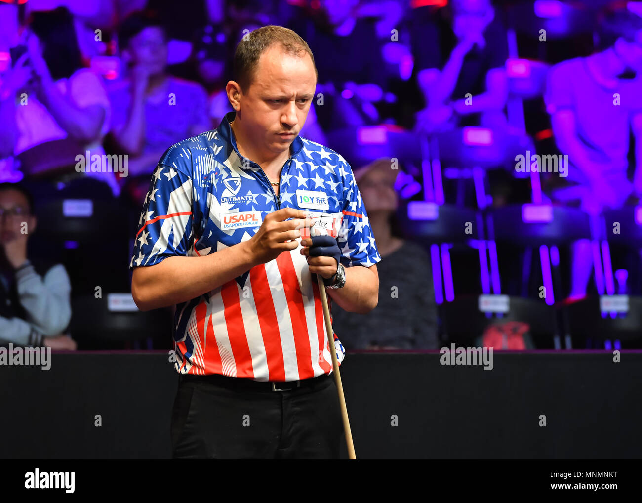 Shanghai, China. 18th May 2018. USA's Shane van Boening during WORLD ...