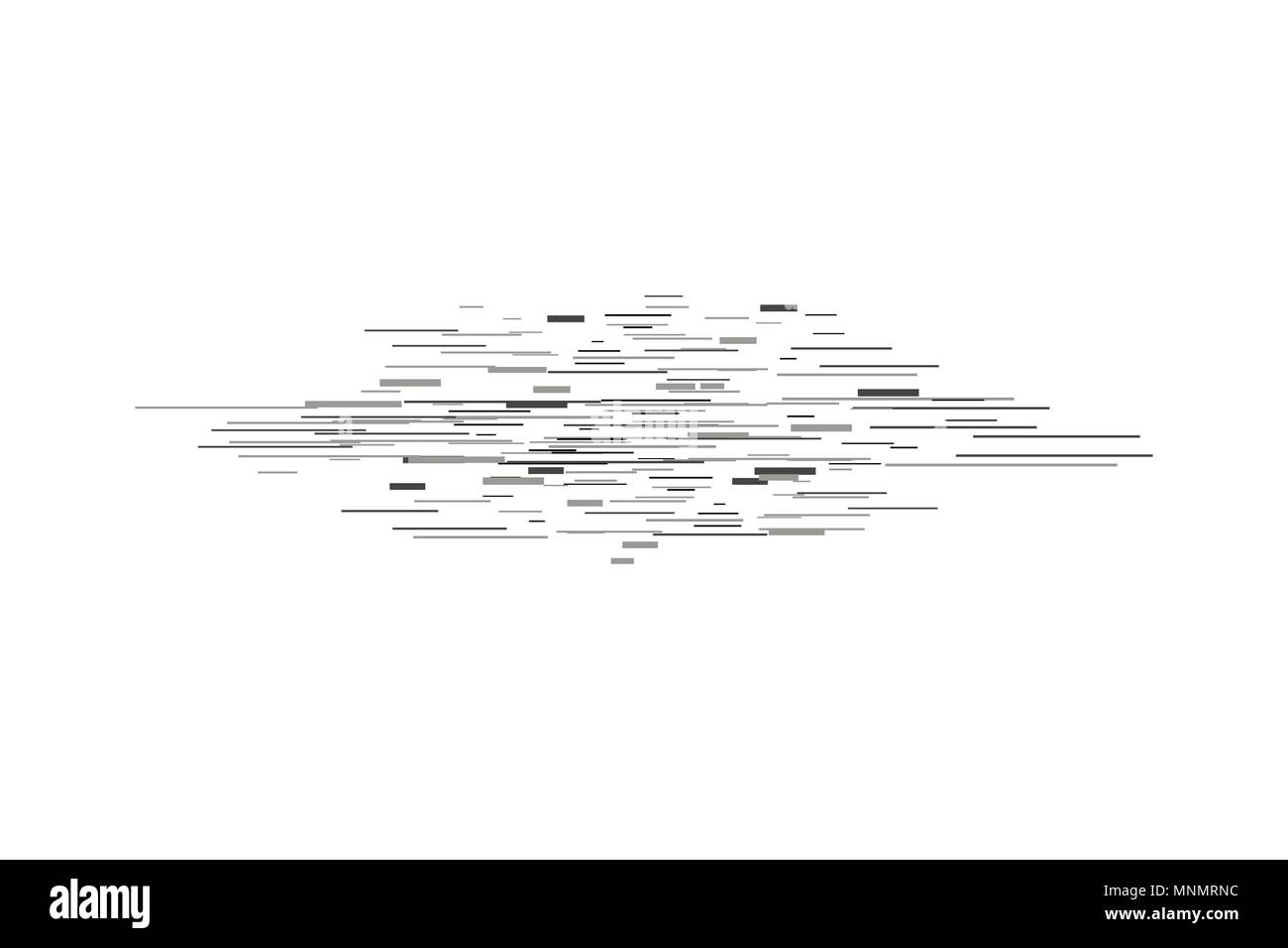 Vector line. Geometric figures with the effect of motion. Vector ...