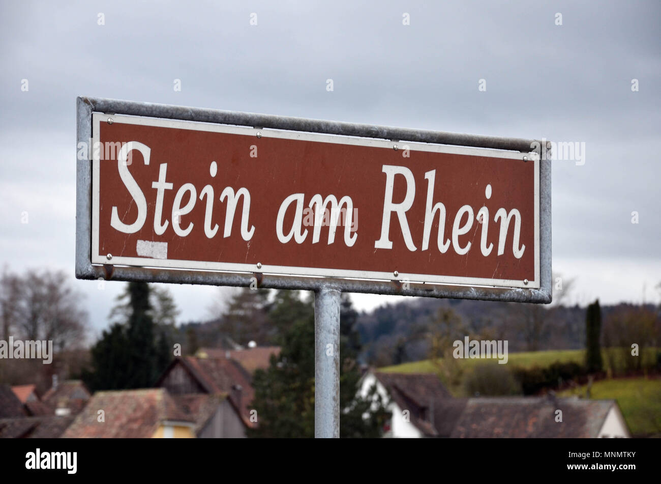 Switzerland border sign hi-res stock photography and images - Alamy
