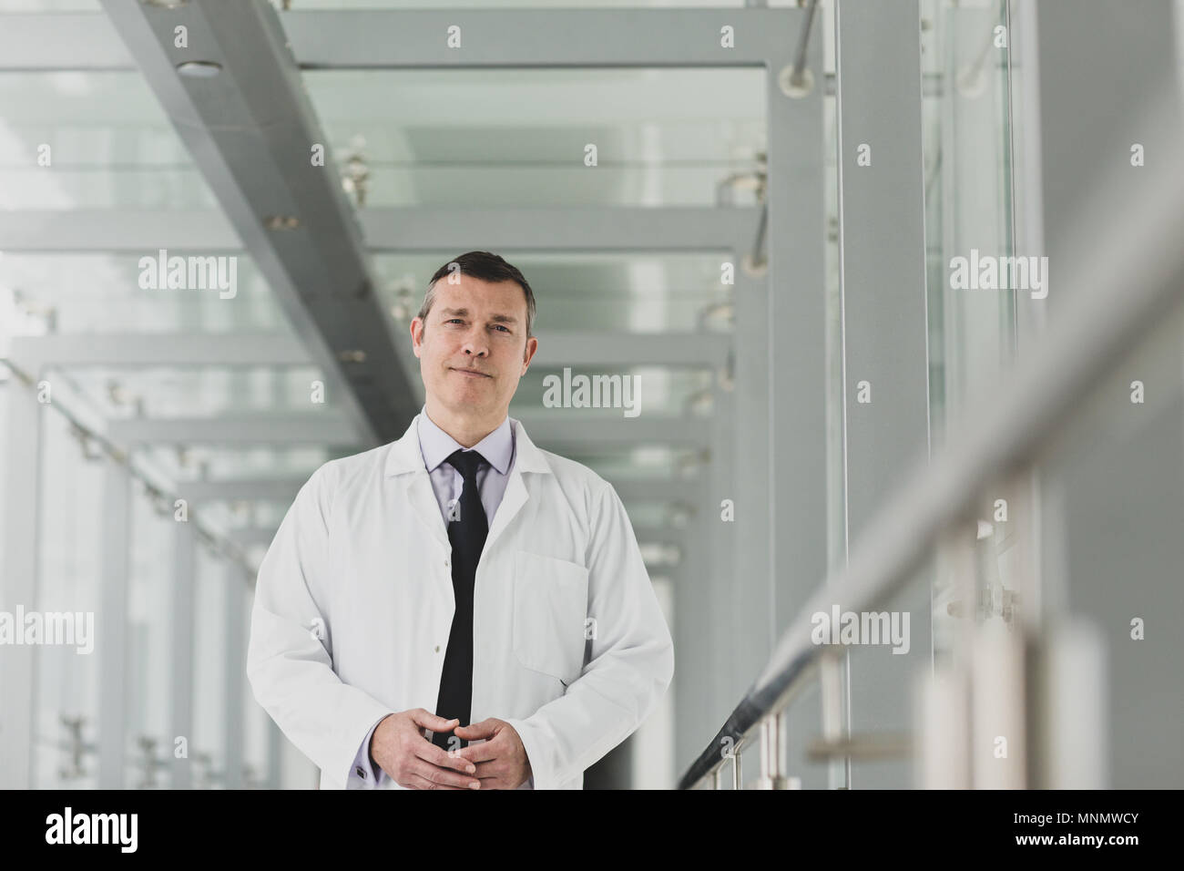 Portrait of a healthcare professional in a modern hospital Stock Photo ...