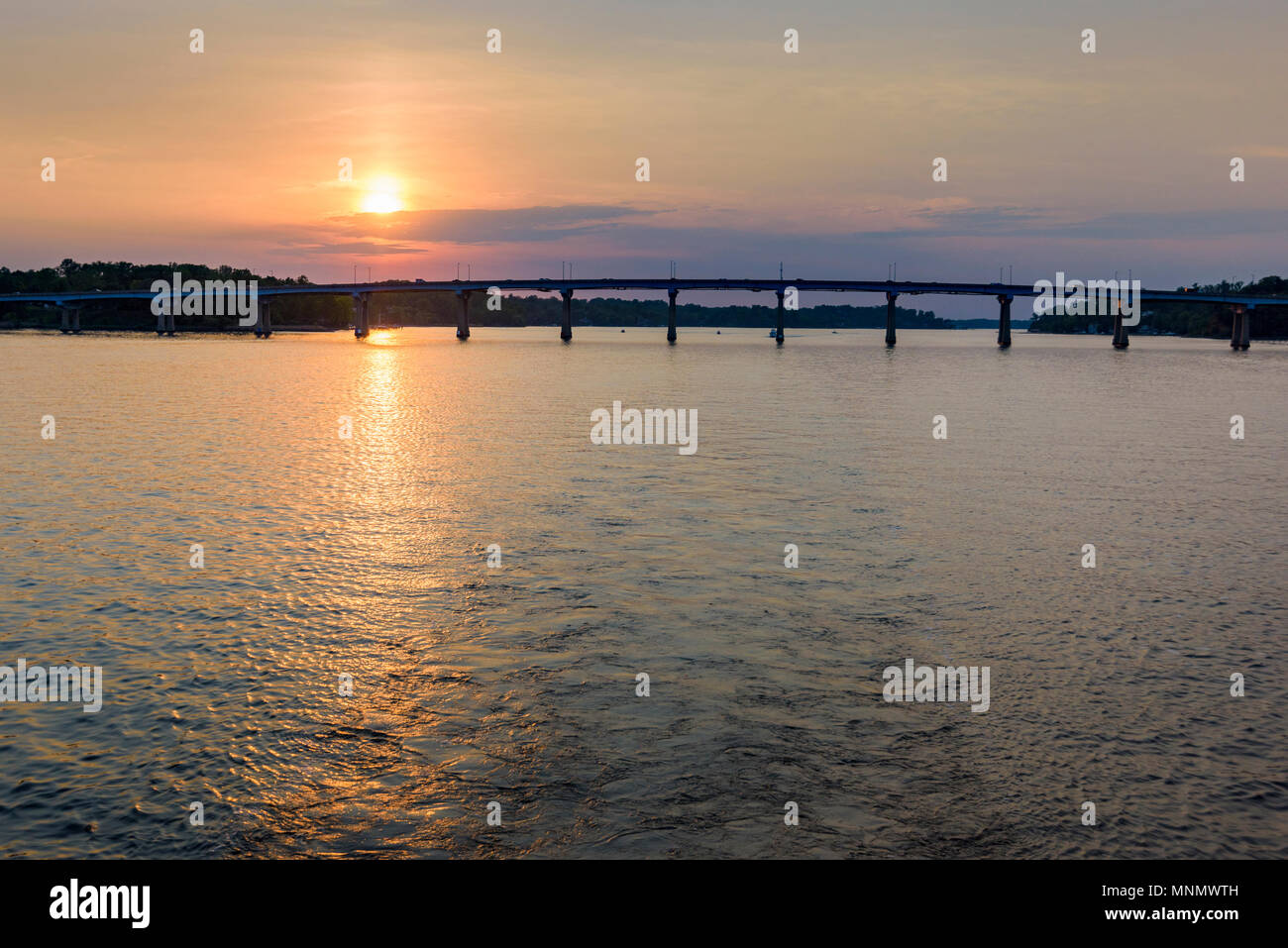 The Route 50 Bridge traverses the Severn River near Annapolis, Maryland ...