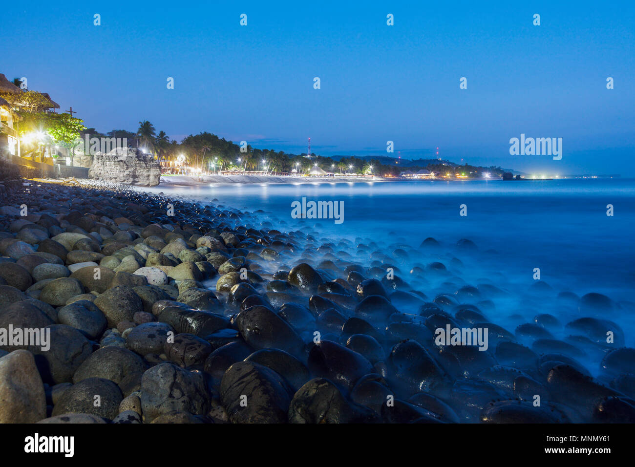 El Salvador, El Tunco, El Tunco beach at night Stock Photo - Alamy