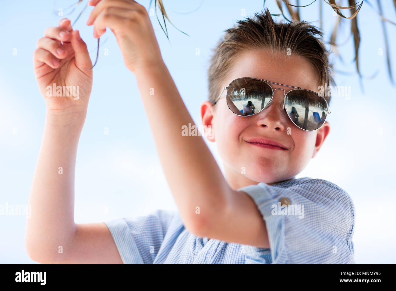 Summer portrait of cute little boy Stock Photo - Alamy