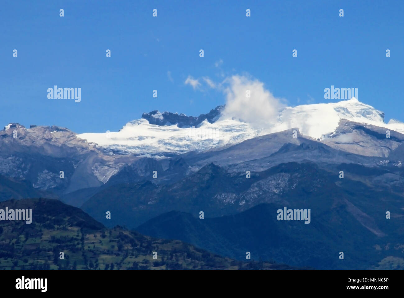 Panoramic view of the mountains in El Cocuy National Park, Colombia ...