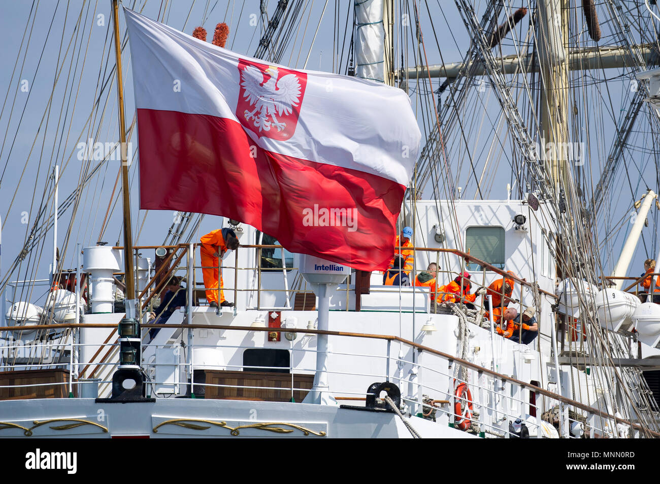 Dar Mlodziezy (Gift of the Youth), Polish full-rigged sailing ship of ...