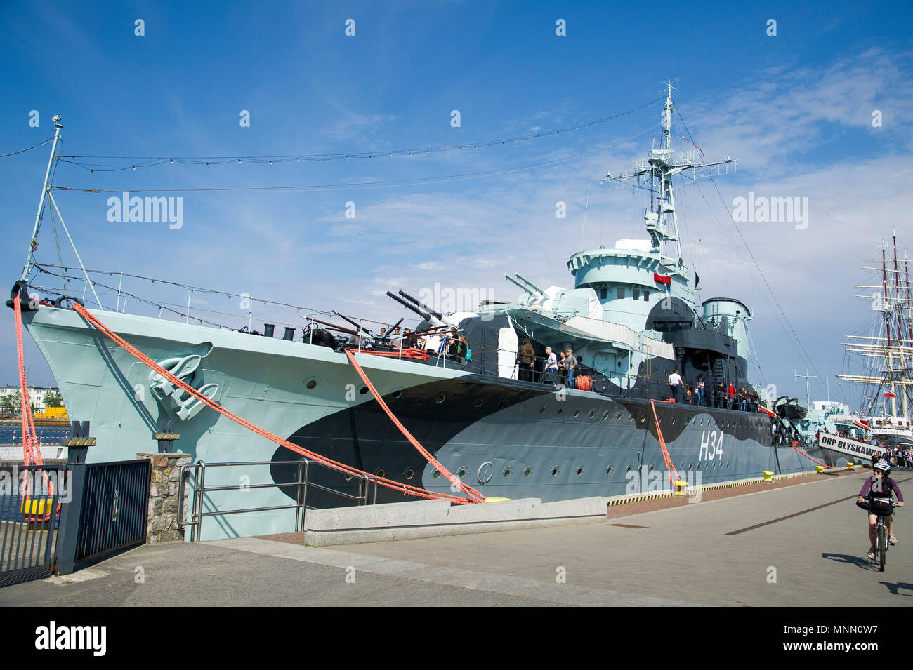 Museum ship ORP Blyskawica is a Grom class destroyer which served in ...