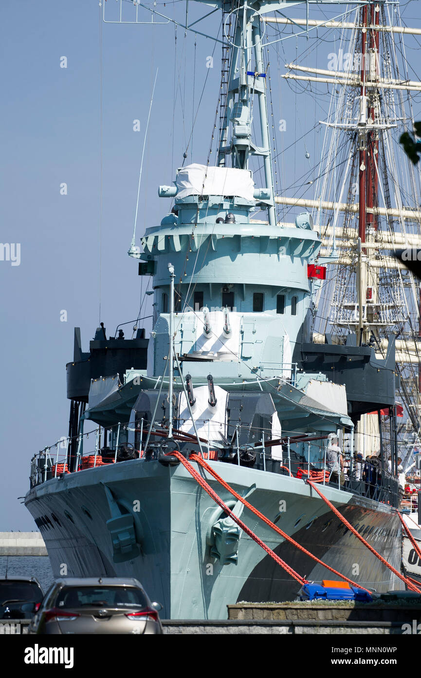Museum ship ORP Blyskawica is a Grom class destroyer which served in ...