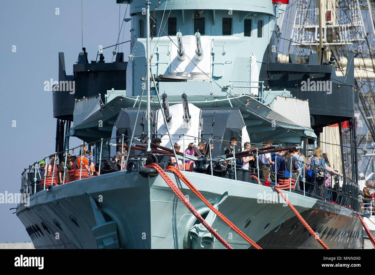Museum ship ORP Blyskawica is a Grom class destroyer which served in ...