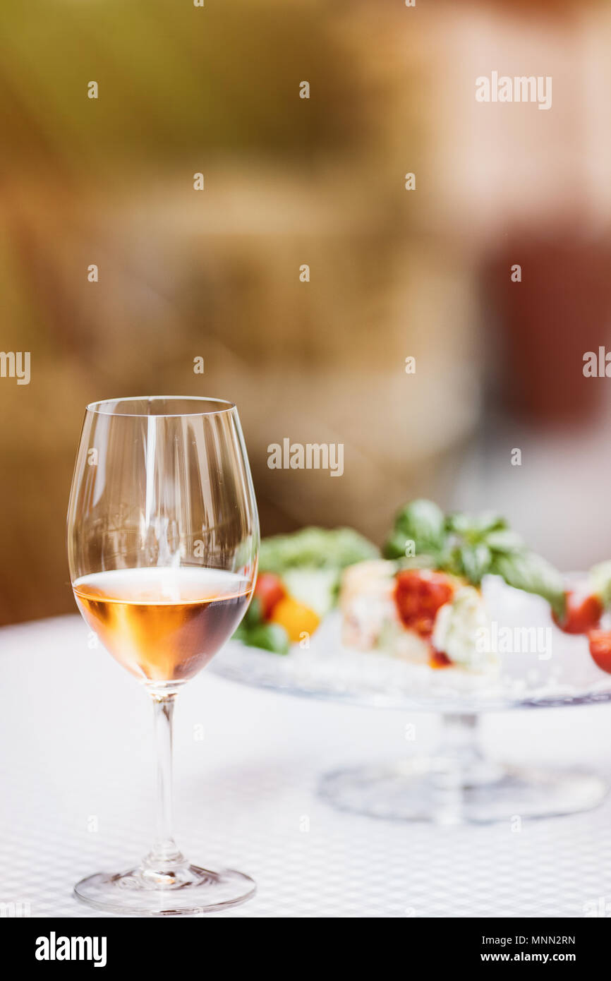Top view of summer dinks, fruit cocktails on white wood table with ...