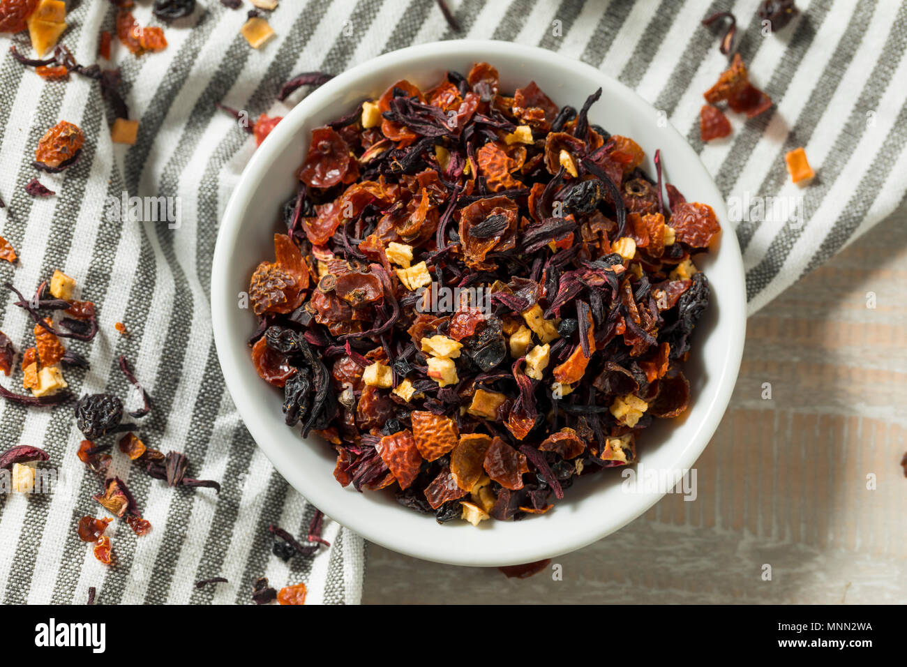 Dry Organic Berry Hibiscus Tea Leaves in a Bowl Stock Photo - Alamy