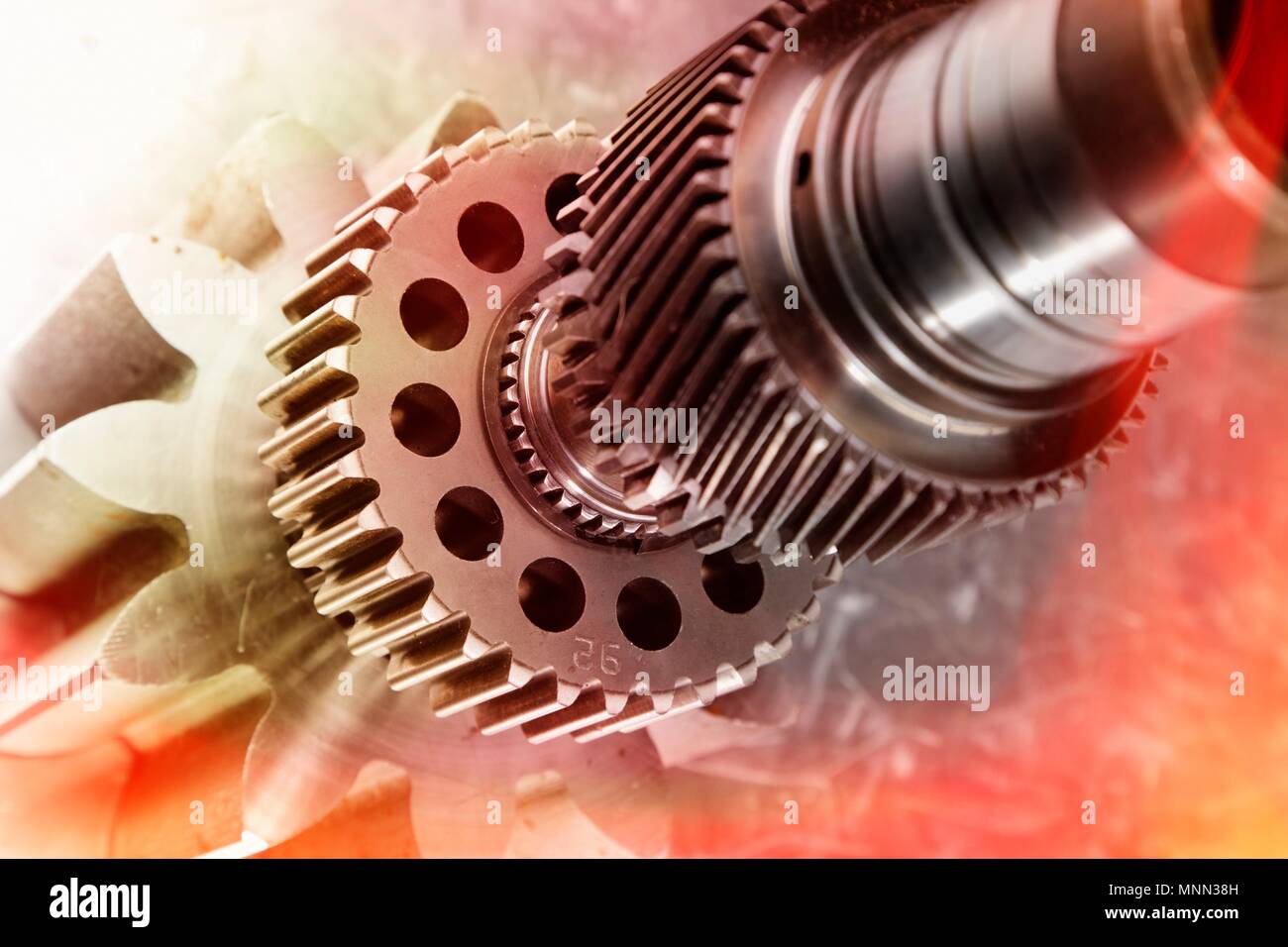Large gears and cog axle Stock Photo - Alamy