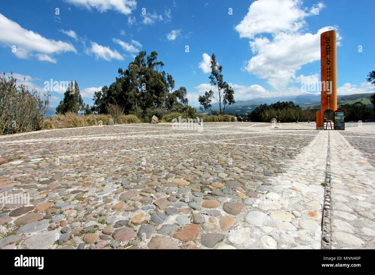 Equator Line monument, marks the point through which the equator passes ...