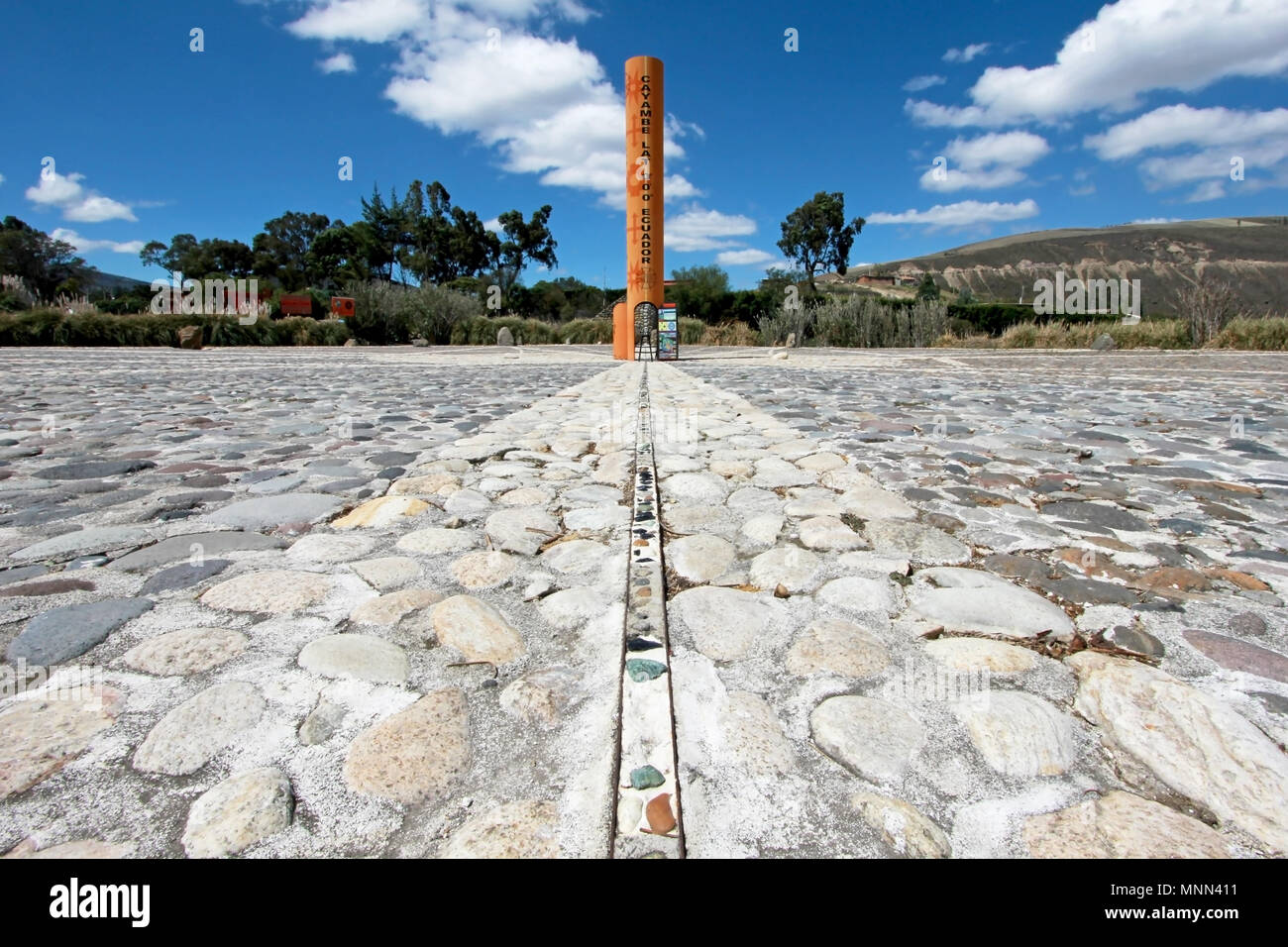 Equator Line monument, marks the point through which the equator passes ...