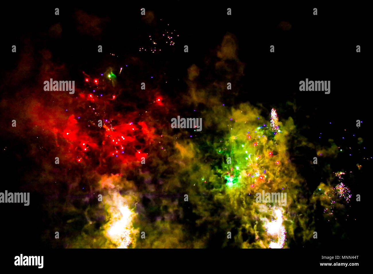 Firework display, winter solstice, Burning of the Clocks, Brighton ...