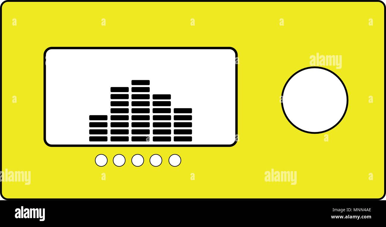 Modern yellow radio vector Stock Vector Image & Art - Alamy
