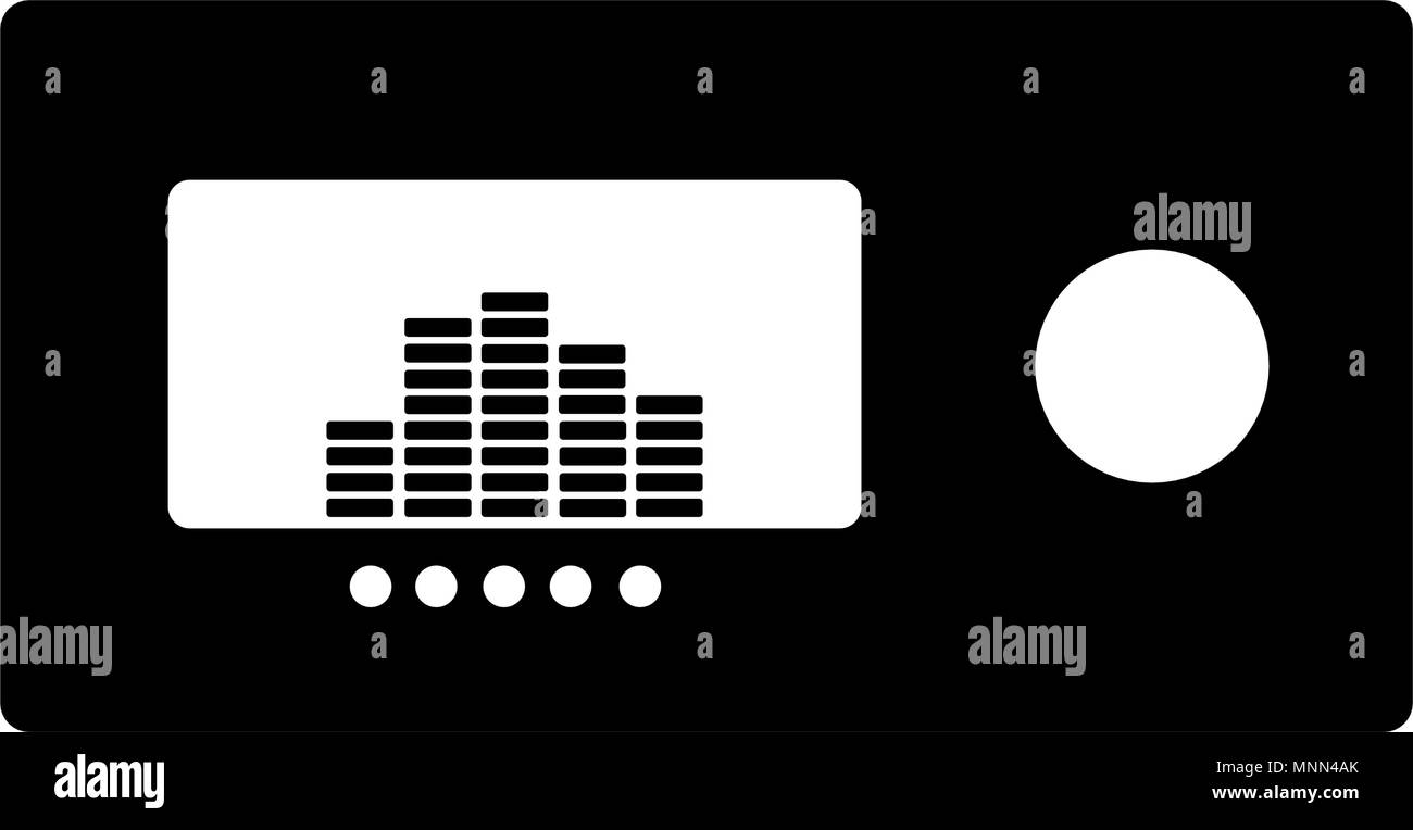 Modern black radio vector Stock Vector Image & Art - Alamy
