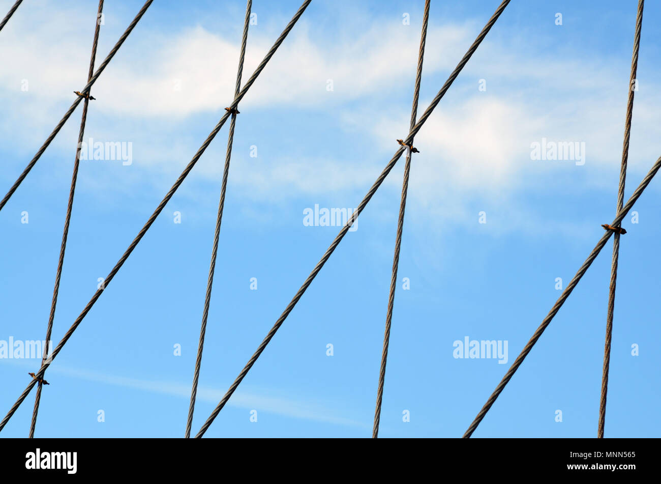 Bridge with steel cables hi-res stock photography and images - Alamy