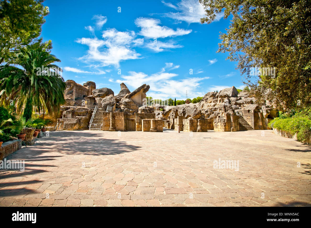 Italica Roman ruins in Seville. Andalucia. Spain Stock Photo - Alamy