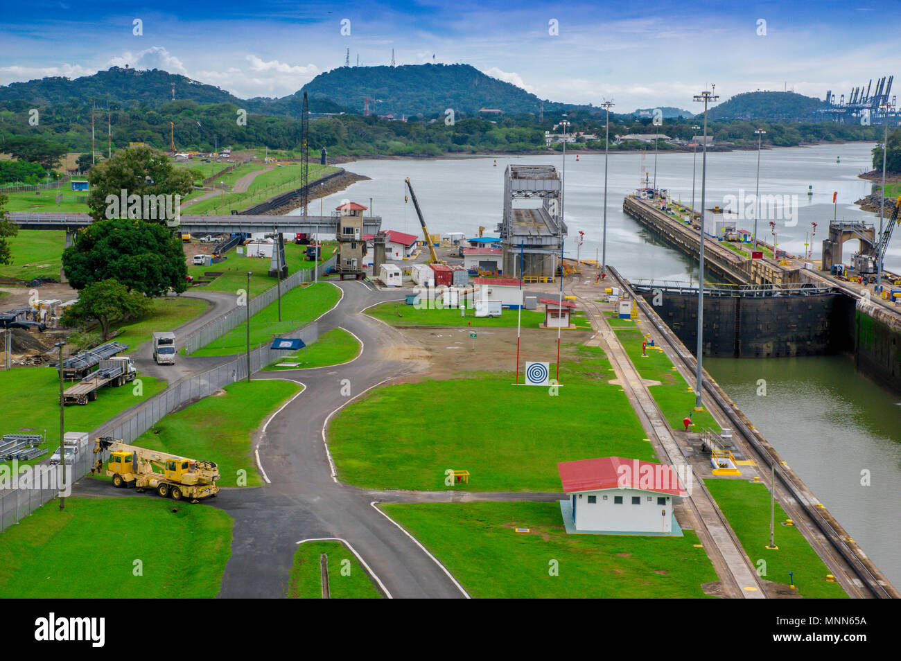 PANAMA CITY, PANAMA - APRIL 20, 2018: The Panama Canal is an artificial ...