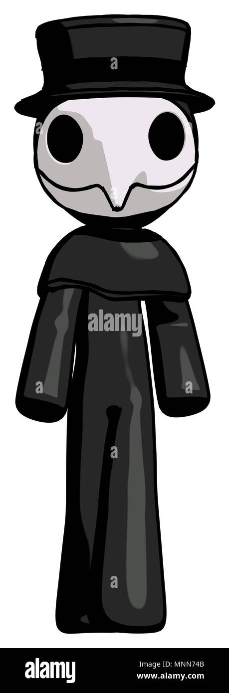 Black plague doctor man walking front view Stock Photo - Alamy