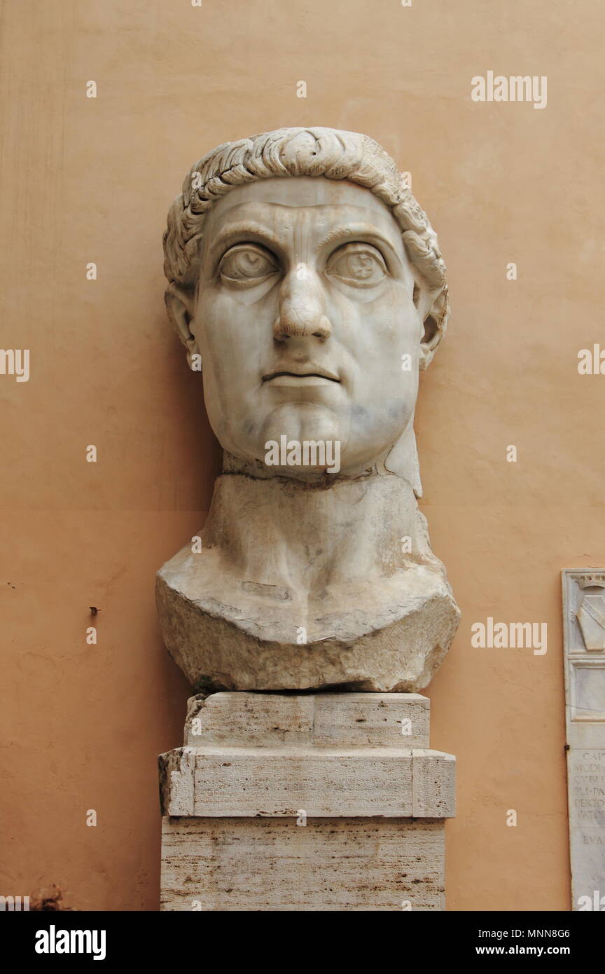 Giant head of emperor constantine statue hi-res stock photography and ...