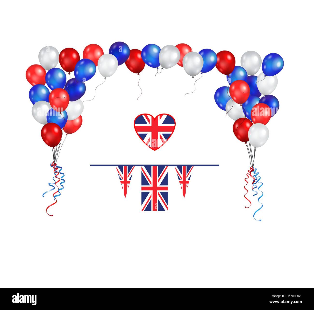 Party with bunting balloons Stock Vector Images - Alamy