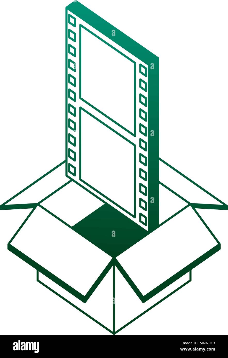 box carton with video format isometric icon Stock Vector Image & Art ...