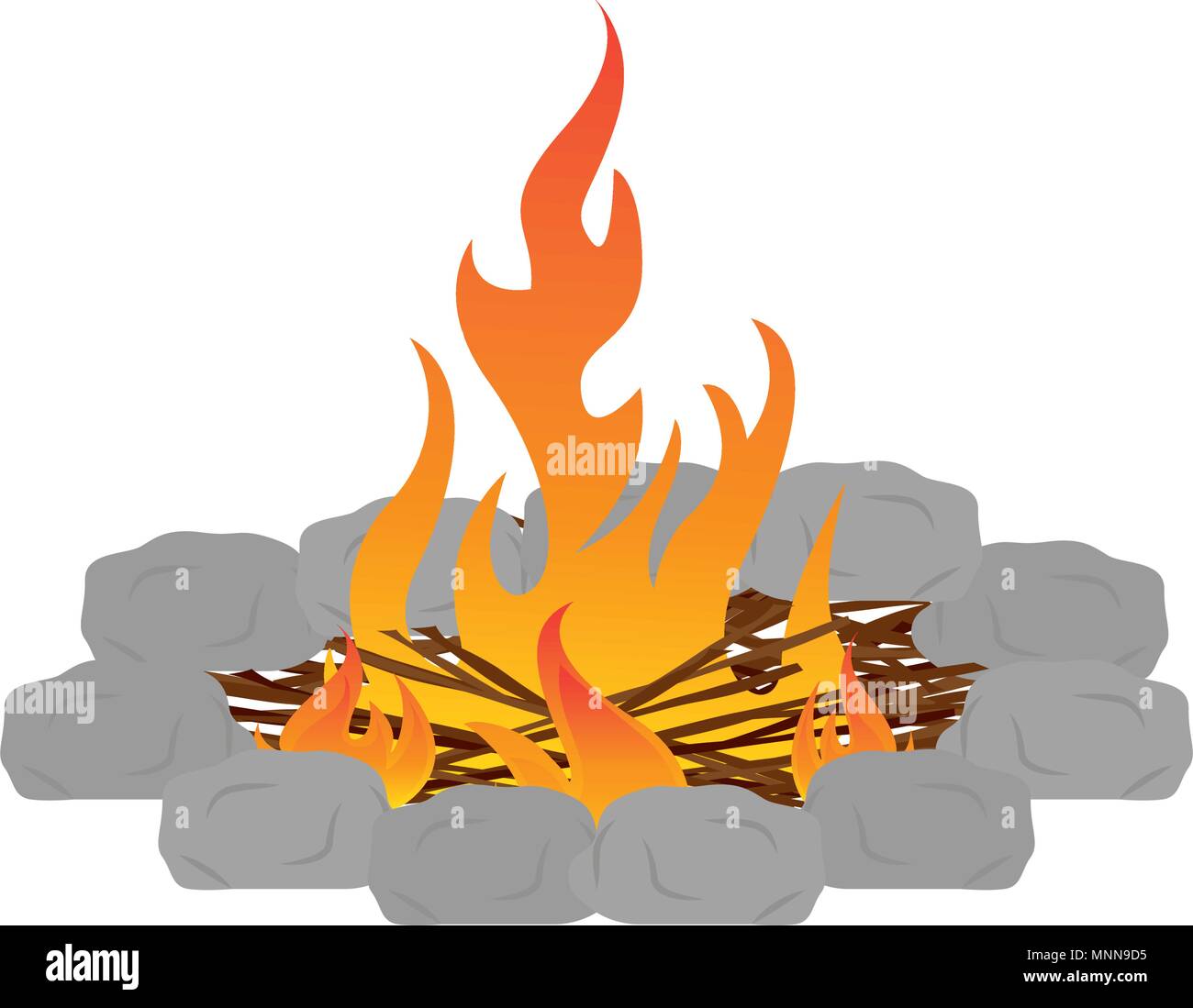 Family campfire night Stock Vector Images - Alamy