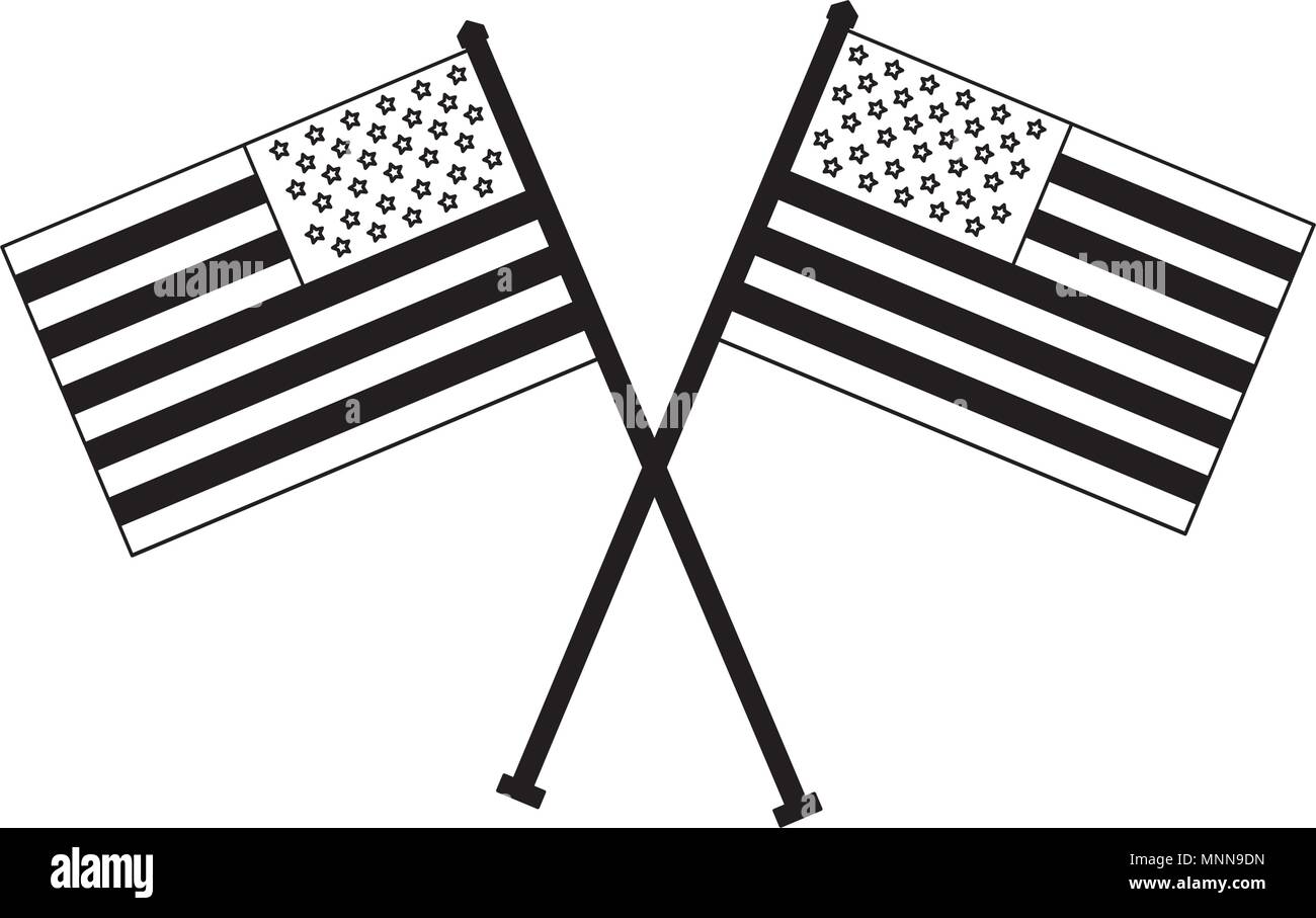 united states of america flags crossed Stock Vector Image & Art - Alamy