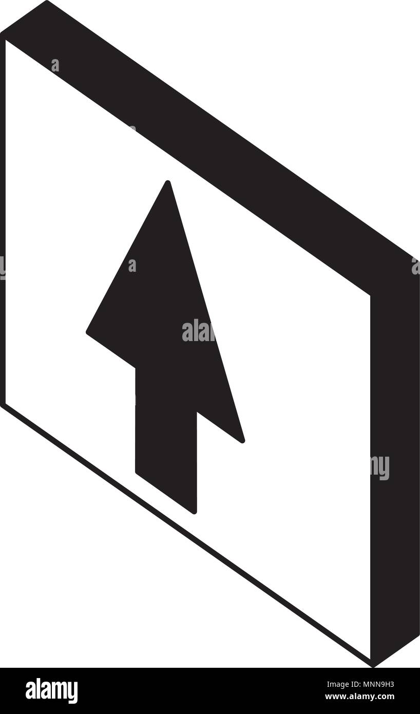 button with arrow up isometric icon Stock Vector Image & Art - Alamy