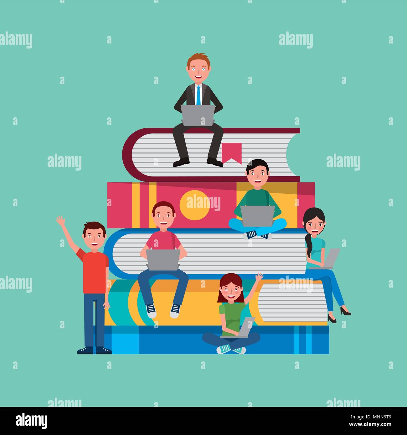 High school teens Stock Vector Images - Alamy