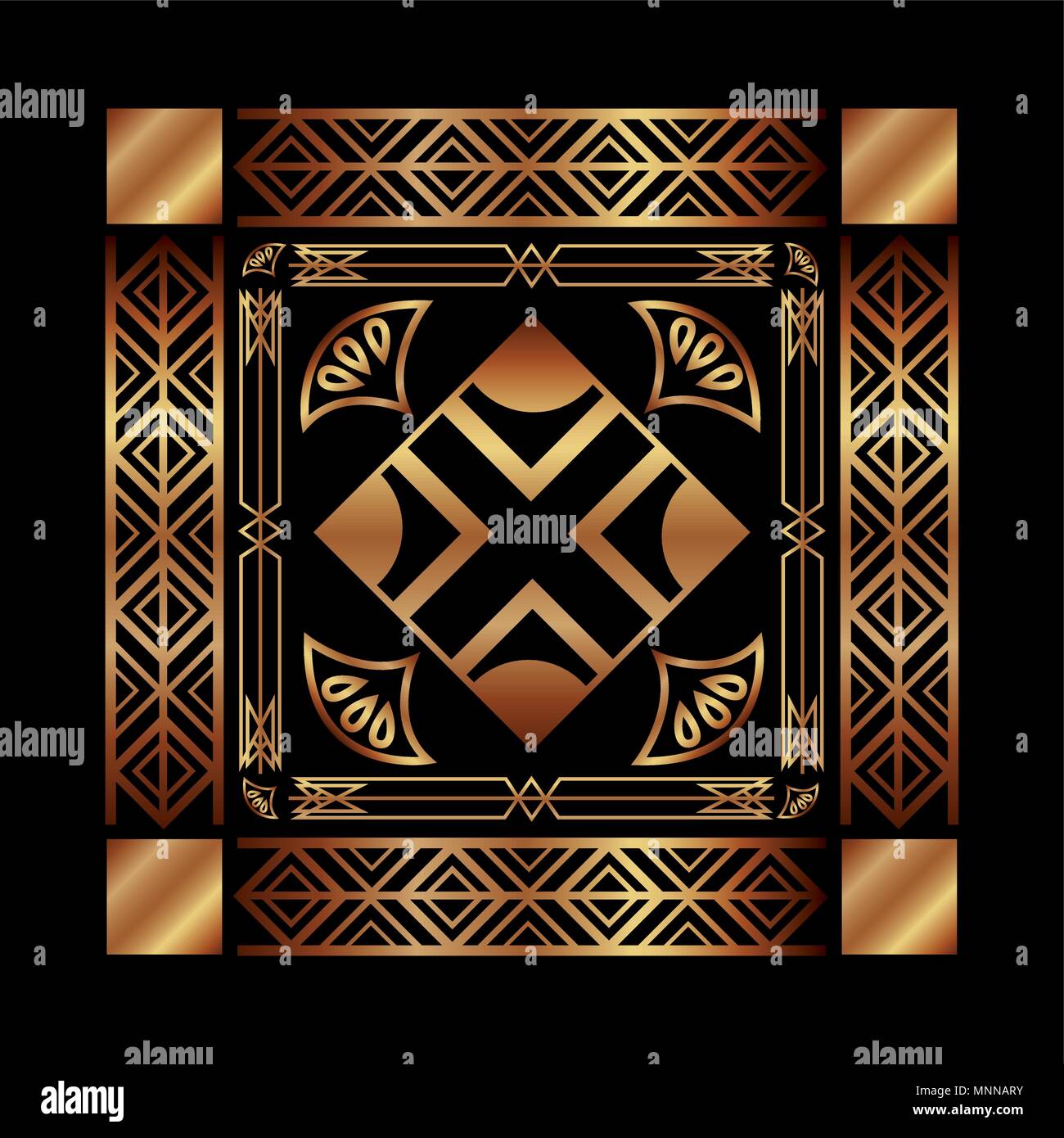 art deco floral cover frame victorian retro style Stock Vector Image ...