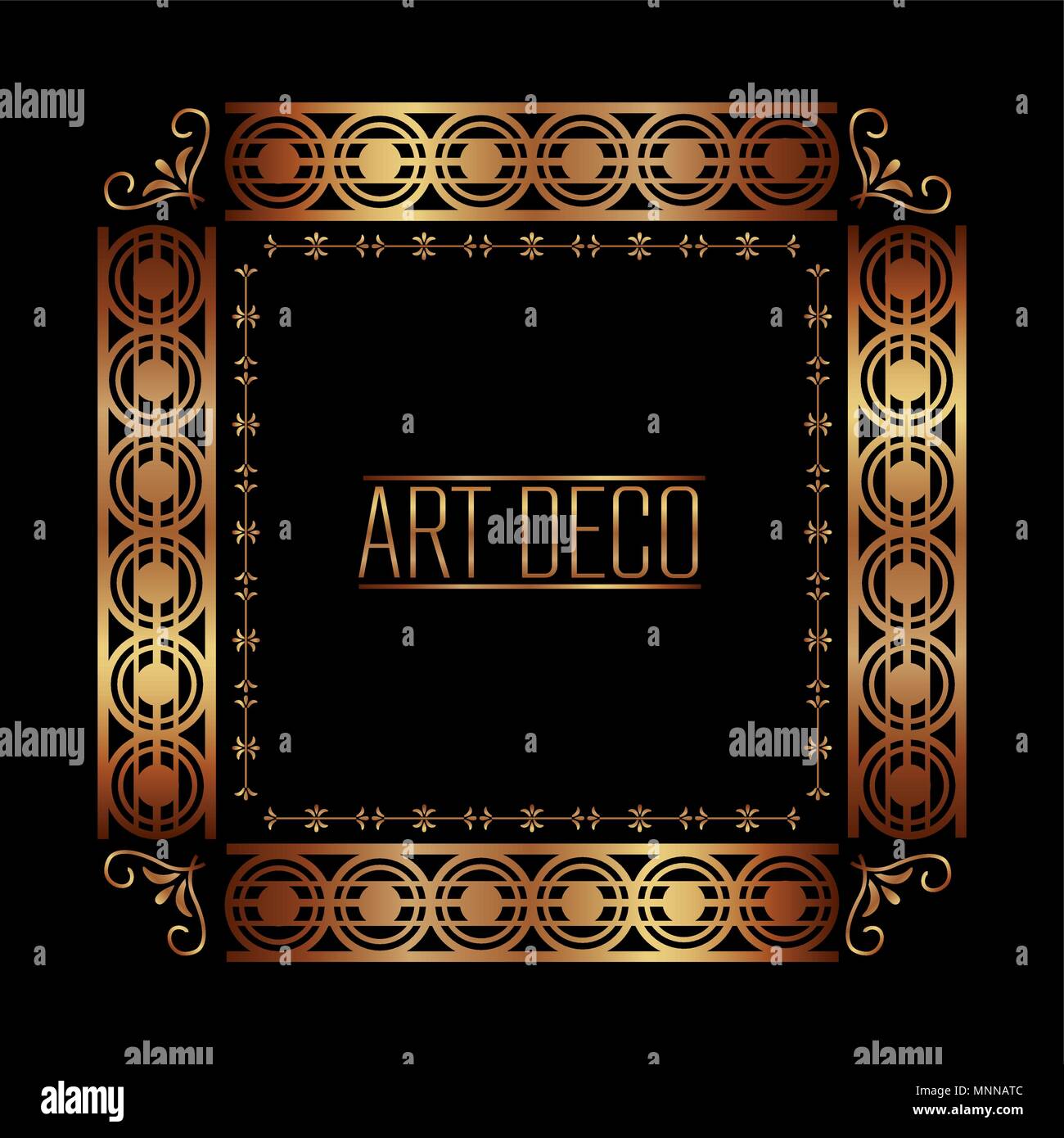 art deco floral cover frame victorian retro style Stock Vector Image ...