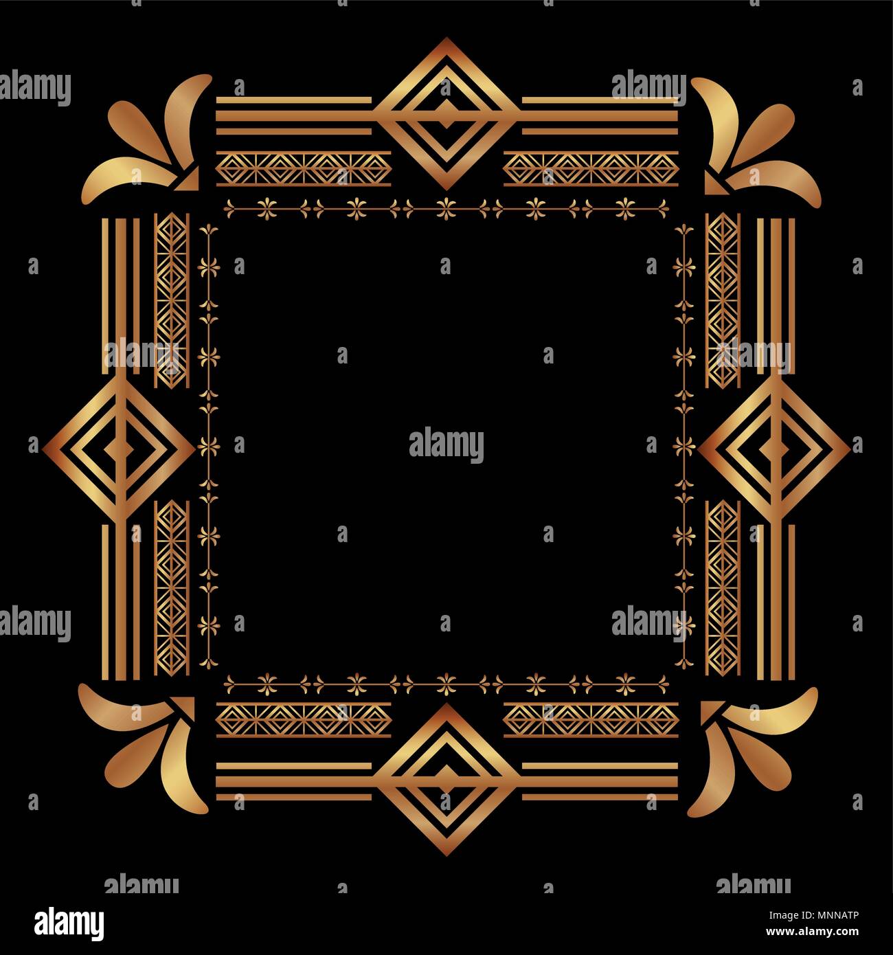 art deco frame elegant decorative square style Stock Vector Image & Art ...