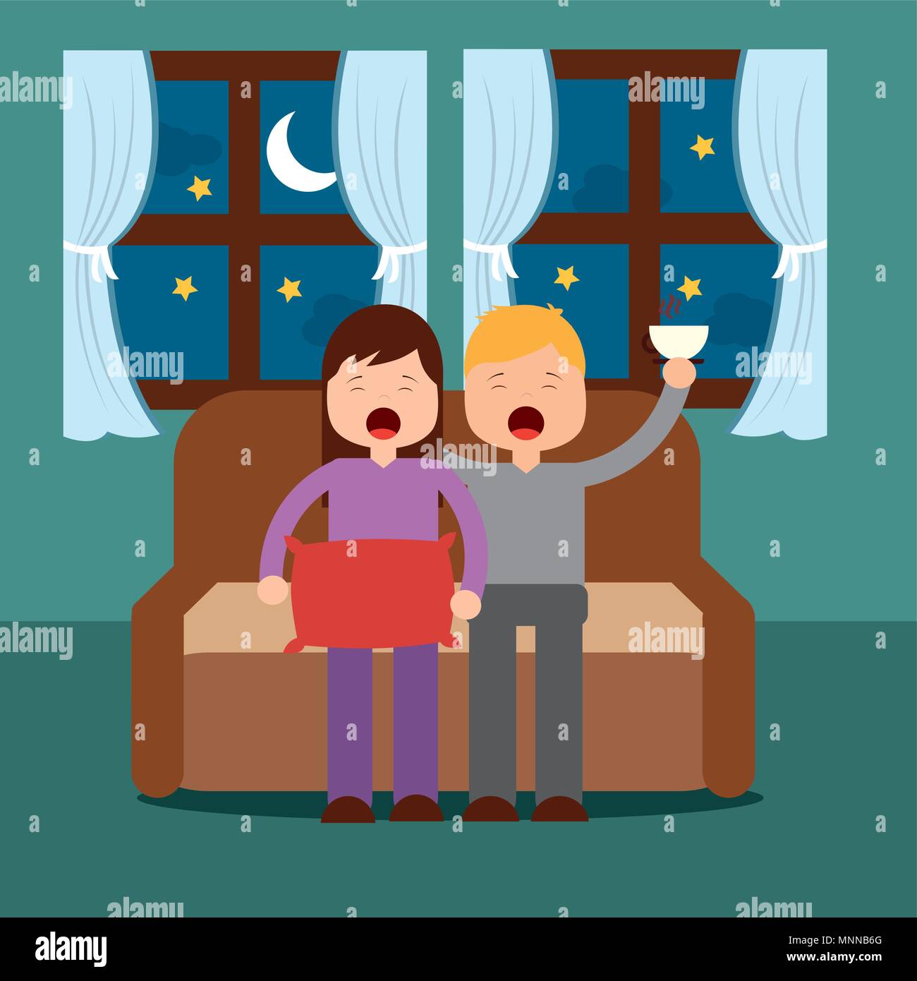 Kid sitting on moon Stock Vector Images - Alamy