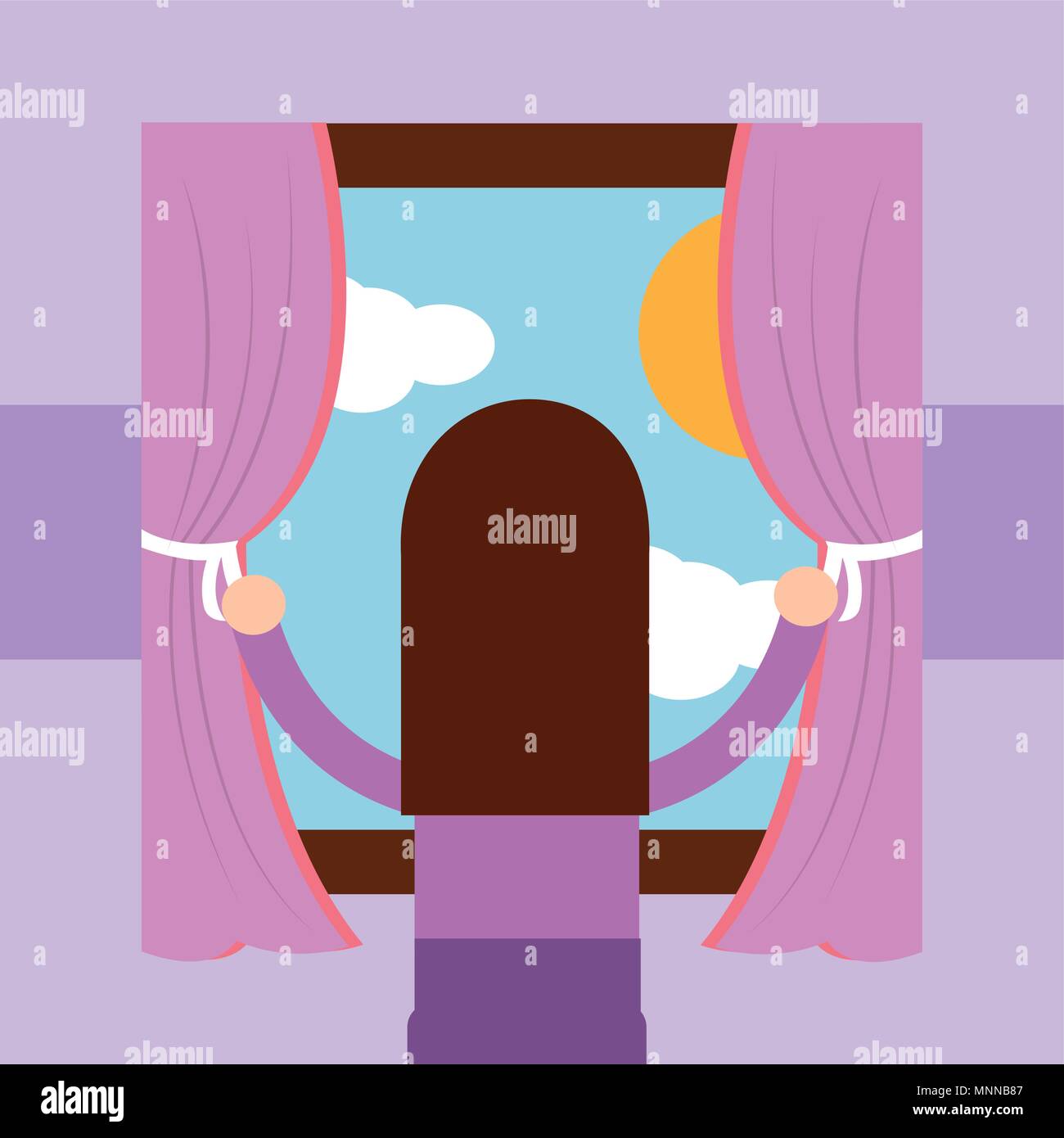 Looking Out Window Stock Vector Images - Alamy