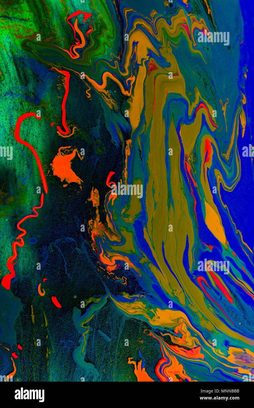 Traditional Ottoman Turkish marbling art patterns as abstract colorful ...