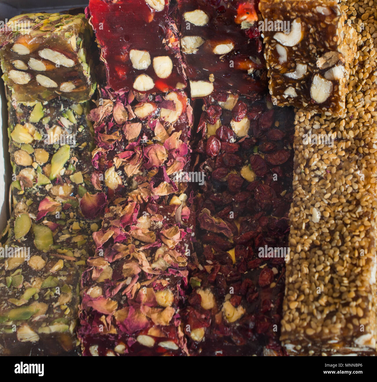 Load of traditional turkish delight lokum candy Stock Photo - Alamy